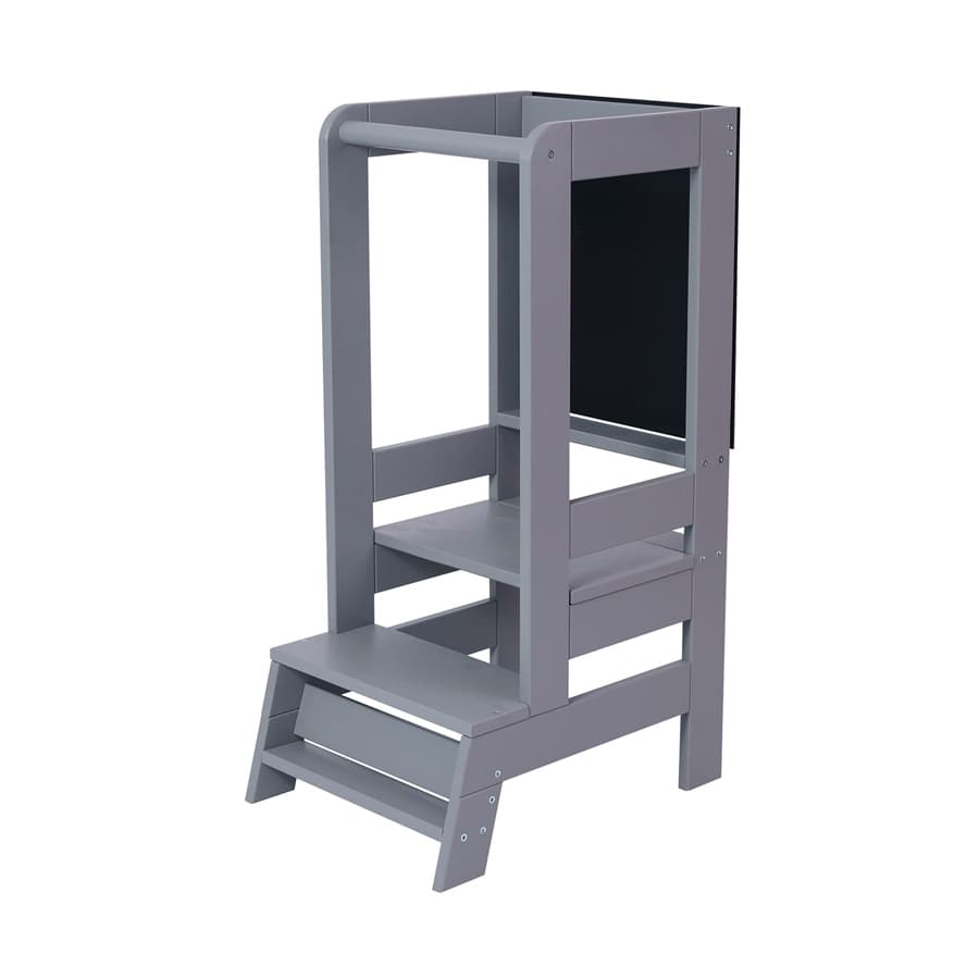 Kitchen Helper Tower - Grey. Equipped with a Drawing Board! – Activity ...